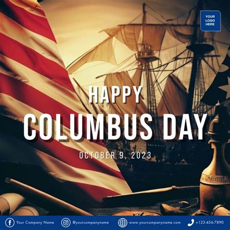 Columbus Day Sign Columbus Day Shop Closed Notice Template