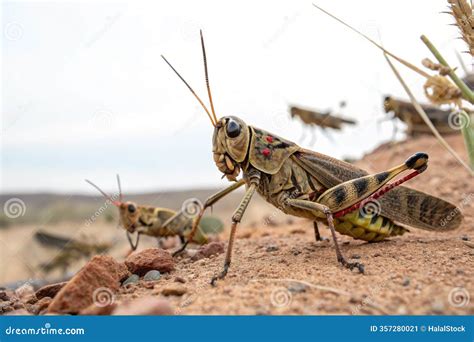 Locusts The Giant Insects Of Africa And Asia Stock Illustration