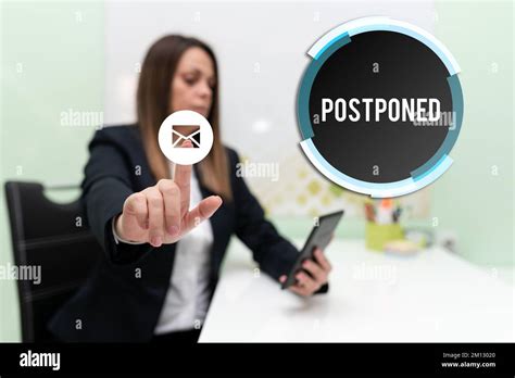 Text Caption Presenting Postponed Business Concept To Place Later In Order Of Precedence