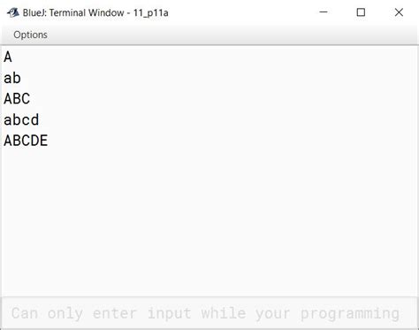 Write A Program In Java To Display The Following Pattern A Ab ABC Abcd