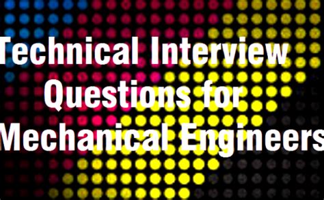 Mechanical Interview Questions And Answers Part 3 Engineering Tutorial