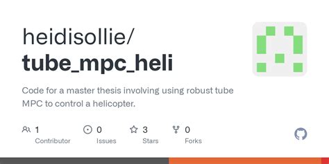 GitHub Heidisollie Tube Mpc Heli Code For A Master Thesis Involving Using Robust Tube MPC To