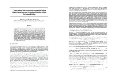 Constructing Non Isotropic Gaussian Diffusion Model Using Isotropic
