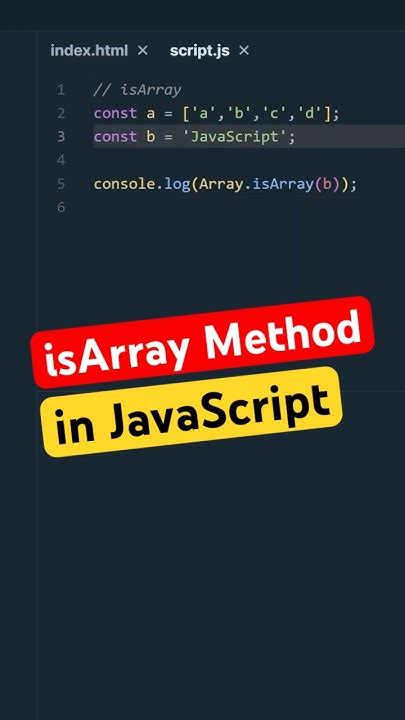 20 Javascript Interview Question Understanding The Isarray Method Shorts Javascript Youtube