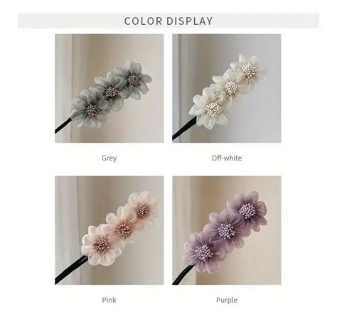 우아한 요정 꽃 머리빵 메이커 1개 간편한 헤어 스타일링을 위한 능숙한 머리 빵 컬러 여성 및 소녀를 위한 Temu Republic Of Korea