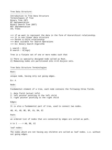 Tree Data Structure 2 Pdf Algorithms And Data Structures