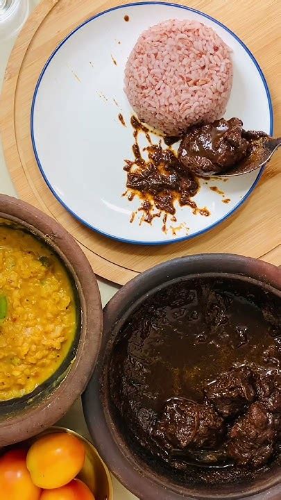 Dinner Menu Part 01 රතු බත් කුකුල් මස් මිරිසට පරිප්පු කිරට🍛 Food Srilankanfood Dinner