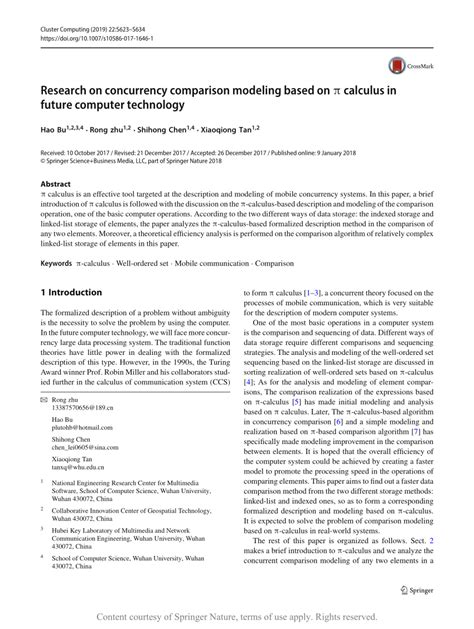 Research On Concurrency Comparison Modeling Based On Uppi Calculus In Future Computer