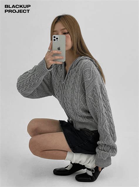 [made] 라이밍 피셔 케이블 후드 니트 집업 울 50 [데일리 아우터 후디 집업 지퍼 니트 기본 레이어드 긴팔 투웨이] 에이블리