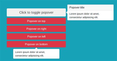 Bootstrap 4 With Popover Like Tooltip Example Example Popover Lorem Ipsum
