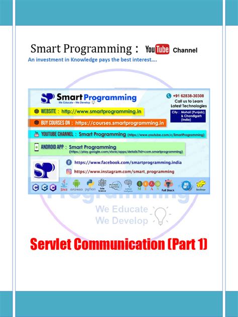 Servlet Communication With Web Components By Smart Programming Lyst8738 Pdf Hypertext