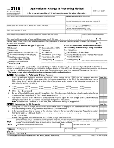 Irs Form 3115 Fill Out Sign Online And Download Fillable Pdf
