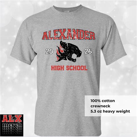Alx Cougars Alexander High School Cougars School Spirit Wear Grunge