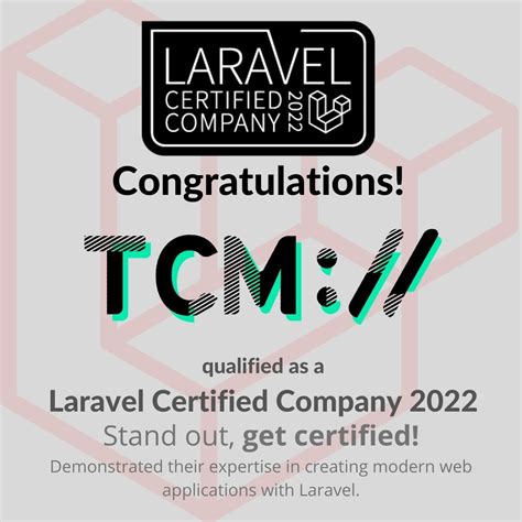 Excited To Announce That The Codingmachine Have Qualified As A Laravel Certified Company