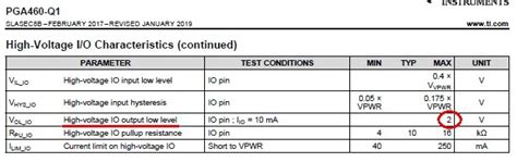 PGA460 PGA460 IO Output Low Voltage 2V Sensors Forum Sensors TI E2E Support Forums