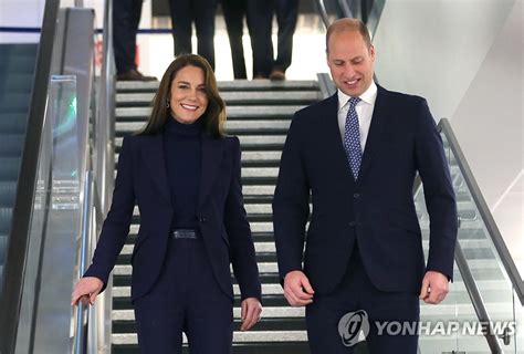 보스턴 도착한 영국 윌리엄 왕세자 부부 연합뉴스