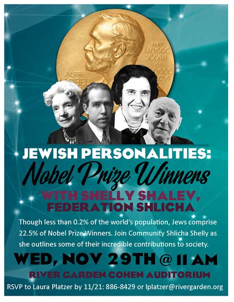 Jewish Nobel Prize Winners River Garden Community Calendar