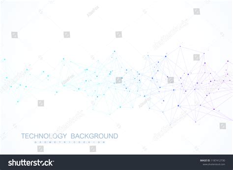 Abstract Plexus Background Connected Lines Dots Stock Vector Royalty Free 1187412730