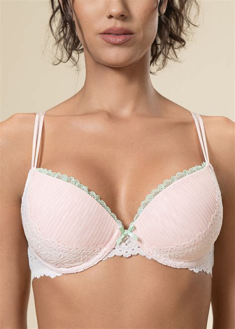 New Annie Seductive Underwired Demi Pink Lace Bra