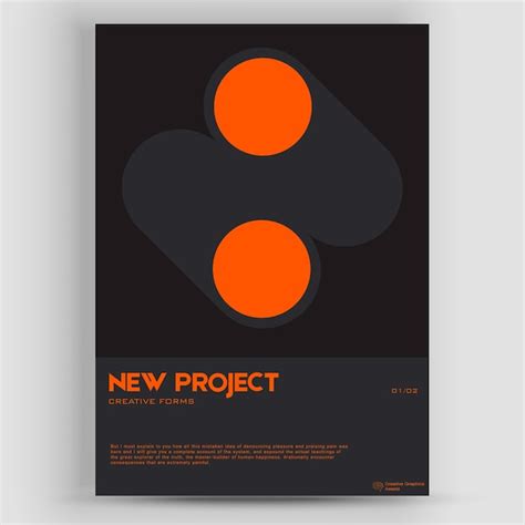 대담한 타이포그래피와 추상적인 기하학적 모양으로 만든 바우하우스 및 스위스 패턴 배경 그래픽 템플릿 프리미엄 벡터