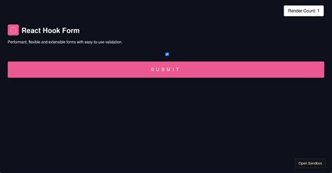 React Hook Form Js Forked Codesandbox