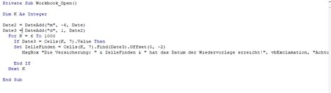excel vba bestimmtes datum überschritten dann warnmeldung microsoft