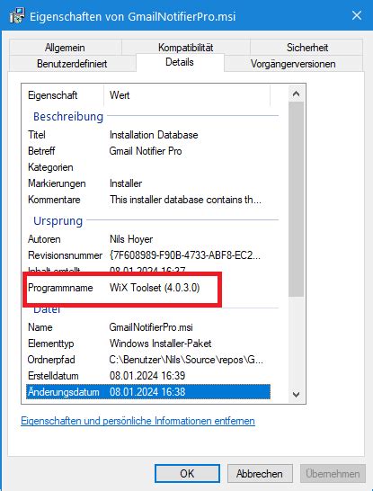 Wix How To Remove The Wixtoolset Program Name From The Msi File