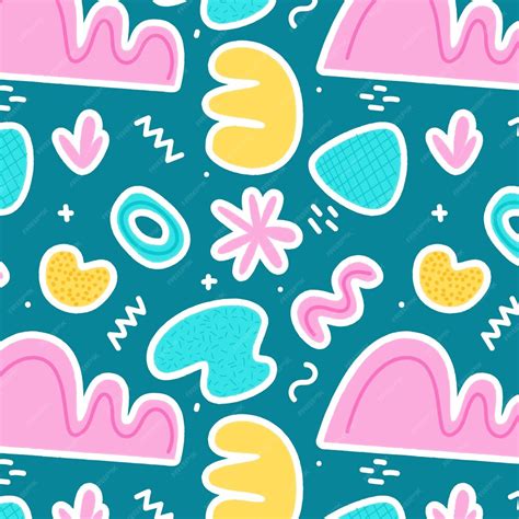 컷아웃 콜라주 패턴 디자인 무료 벡터