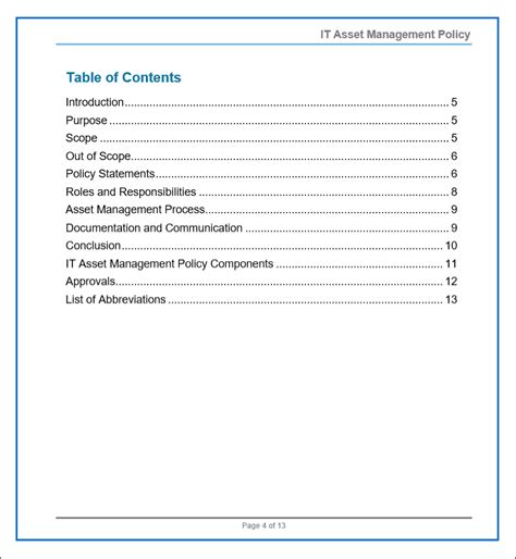 Cobit Asset Management Policy Template Itsm Docs Itsm Documents And Templates