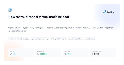가상 머신 부팅 문제 해결 가이드 Labex