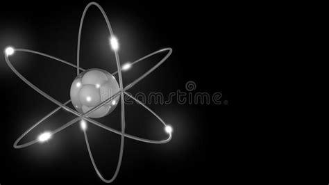 Grey Stylized Atom And Electron Orbits Scientific Motion Background With Free S Affiliate
