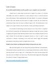 Gender Roles In Advertising Impact And Analysis Of Gender Course Hero