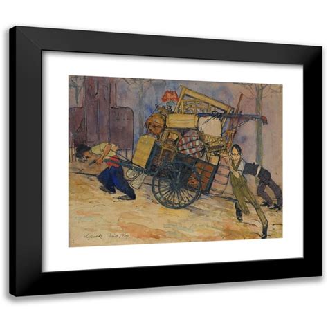 Bertil Lybeck 14x12 Black Modern Framed Museum Art Print Titled Artist Carl Frisendahls Move
