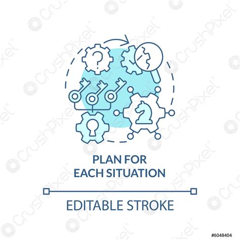 Plan For Each Situation Turquoise Concept Icon Stock Vector 6048404
