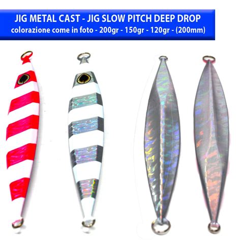 Jig Slow Pitch Jig Metal Cast Deep Drop 200mm Jonio Pesca Di