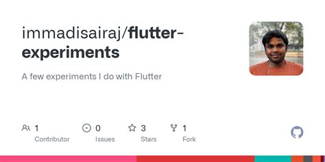 Github Immadisairajflutter Experiments A Few Experiments I Do With