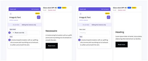 section template overrides