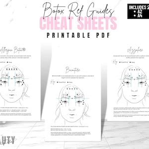 Botox Guides Botox Cheat Sheets Botox Posters Medspa Etsy