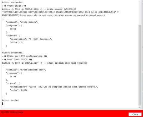 Solved Secure Provisioning Tool V7 Fails To Start Flashloader In Rt1064 Nxp Community