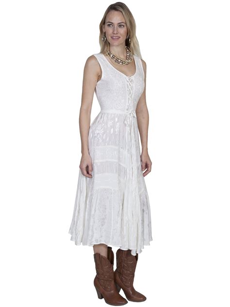 Womens Western Embroidered Boho Dress Hc118