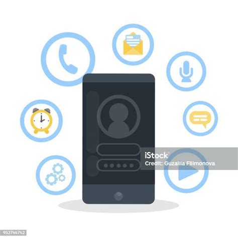 Fitur Smartphone Infografis Ilustrasi Stok Unduh Gambar Sekarang