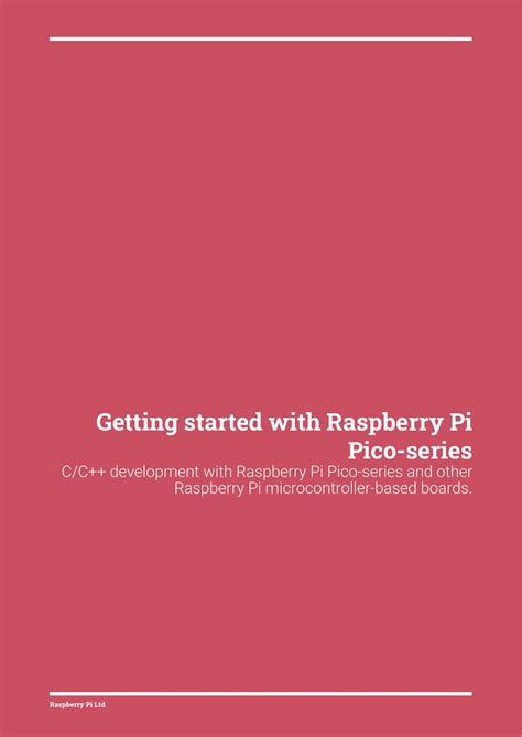 Getting Started With Raspberry Pi Pico Series Cc Development With