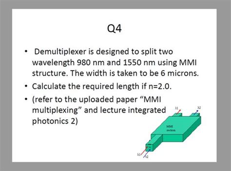 Demultiplexer Is Designed To Split Two Wavelength