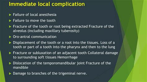 Complications Of Tooth Extraction Pptx