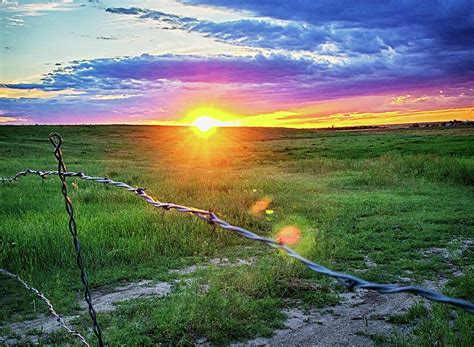 B Arbed Wire Sunset Photograph By Jessi Jacobs Fine Art America