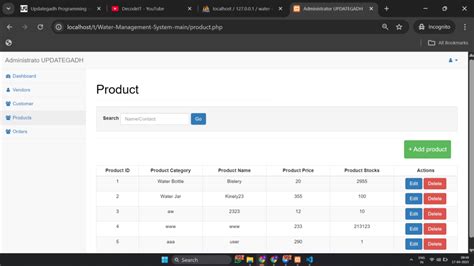 💧 Water Management System Using Php And Mysql Complete Source Code