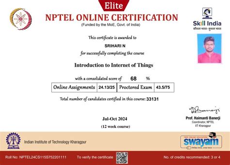 Lot Internetofthings Nptel Iitkharagpur Srihari Nandakumar