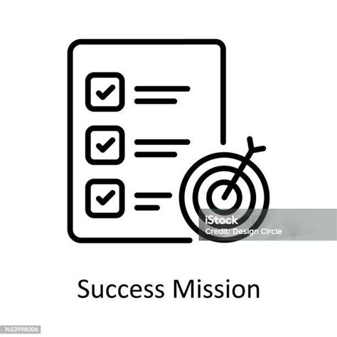 성공 미션 벡터 개요 아이콘 디자인 그림입니다 비즈니스 및 데이터 관리 기호 흰색 배경 Eps 10 파일 경영자에 대한 스톡 벡터 아트 및 기타 이미지 Istock