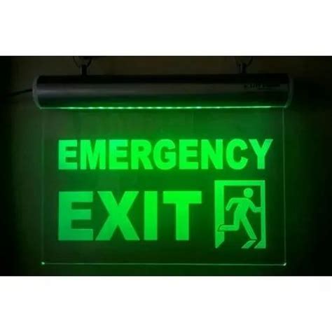 Green LED Exit Sign Board V In Noida ID