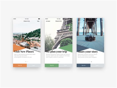 get started ui screens free psd templates